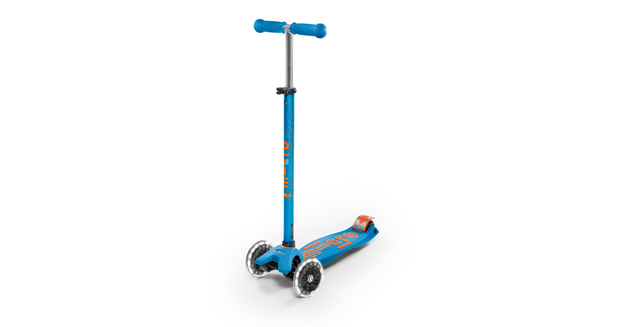 Maxi Micro Deluxe LED roller, karibkék-narancs - MICRO rollerek
